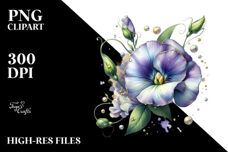 Detailed Sweet Pea Clipart