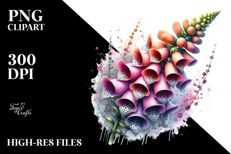 Abstract Artistic Foxglove Splash