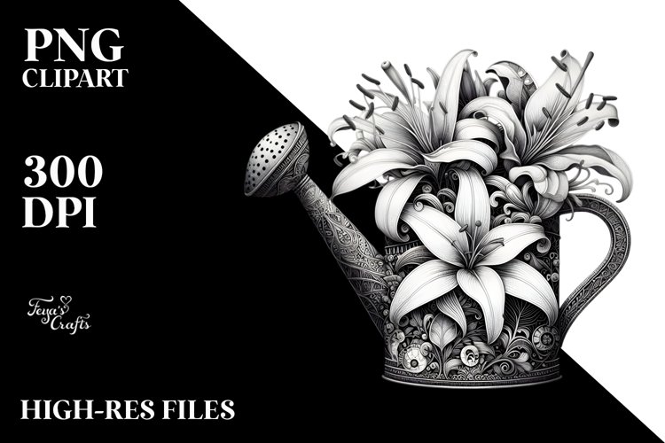 Abstract Details with Large Lily