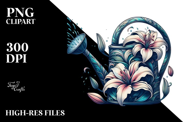 Abstract Details with Large Lily