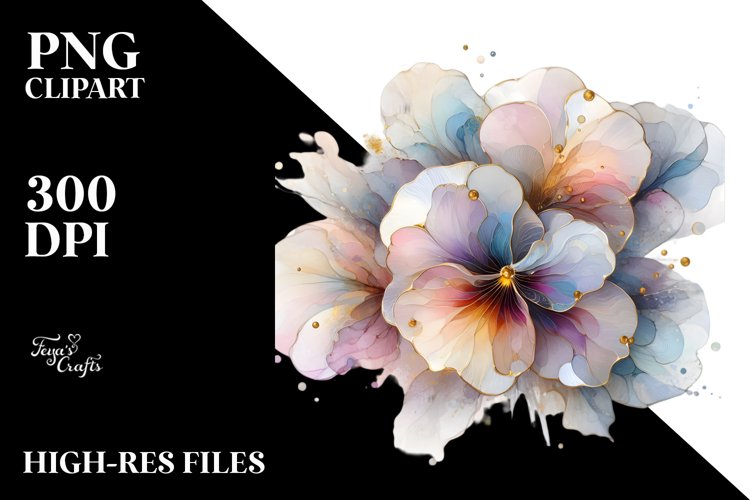 Abstract Pansy Splash