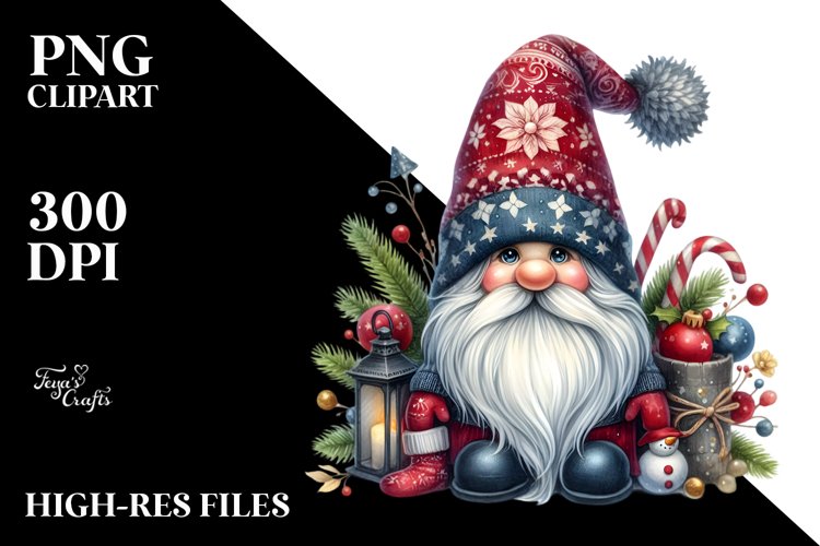 Detailed Christmas Gnome PNG