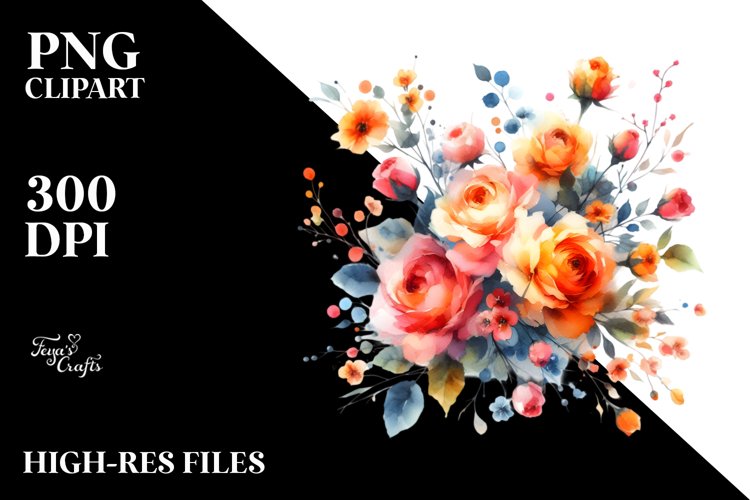 Colorful Watercolor Abstract Clipart