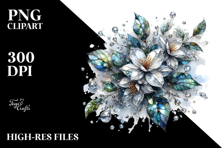 Abstract Shiny Jasmine made of Like Material|Summer Sticker