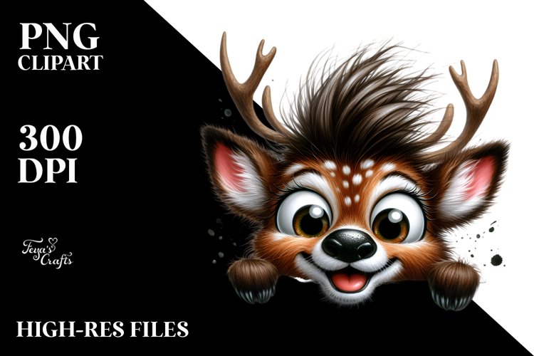 Crazy Deer with Popping Eyes | Clipart