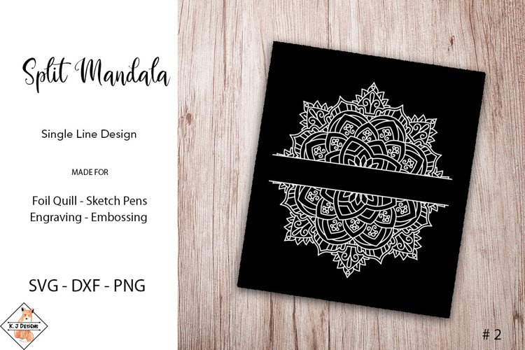 Split Mandala for Foil Quill