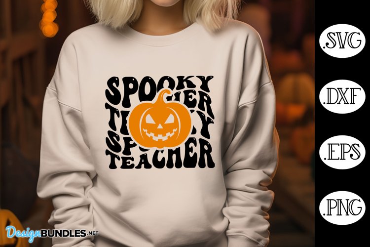 Spooky Teacher Retro SVG | Teacher Halloween SVG
