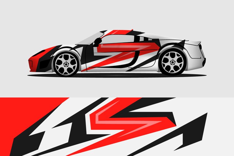 Sport car decal wrap vehicle sticker design (4212012)