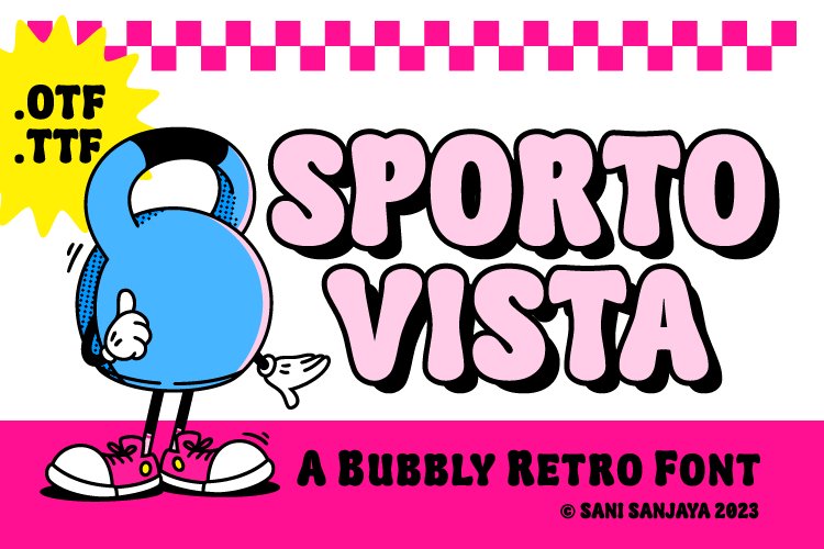 Sportovista | Bubbly Retro Font