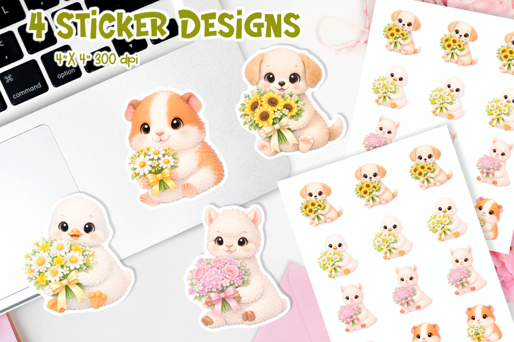Spring Floral Animals | Coquette Stickers (6570371)
