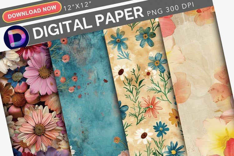Spring Flowers Digital Paper