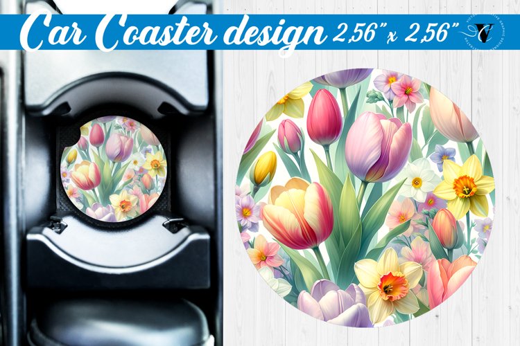 Car Coaster | Flowers Car coaster (3577900)