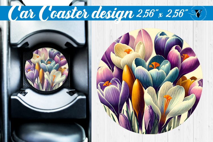 Car Coaster | Flowers Car coaster (3578797)