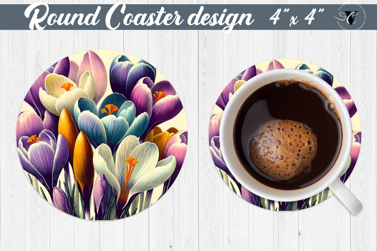 Round Coaster | Spring flowers (3497626)