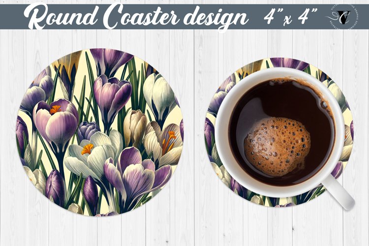 Round Coaster | Spring flowers (3497690)