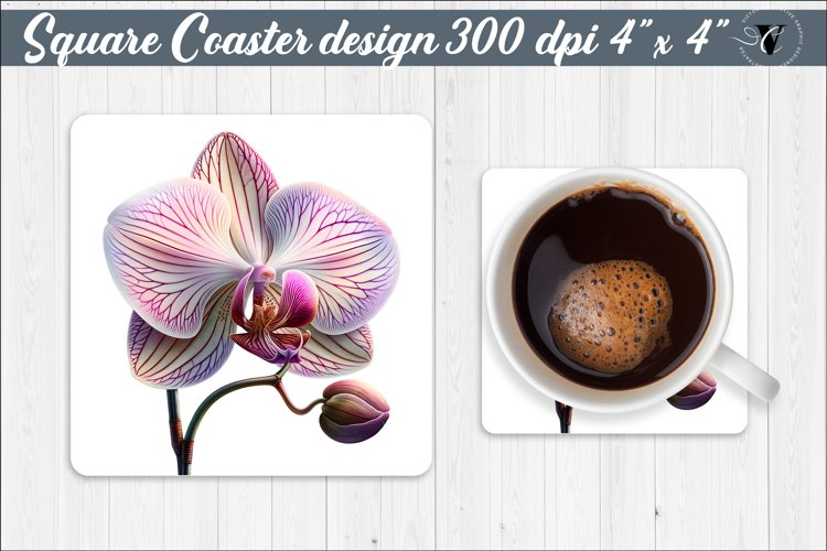 Square Coaster | Spring flowers (3529143)