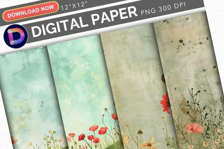 Spring Meadows Printable Digital Paper