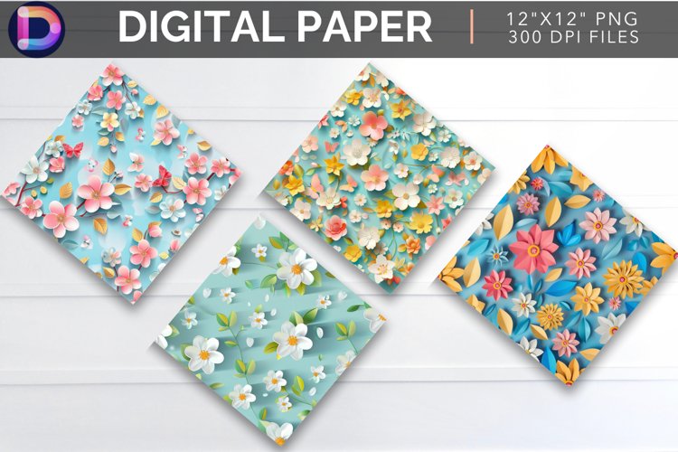 Spring seamless Digital Paper