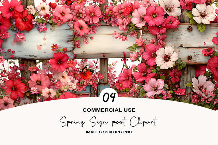 Spring Sign post Clipart