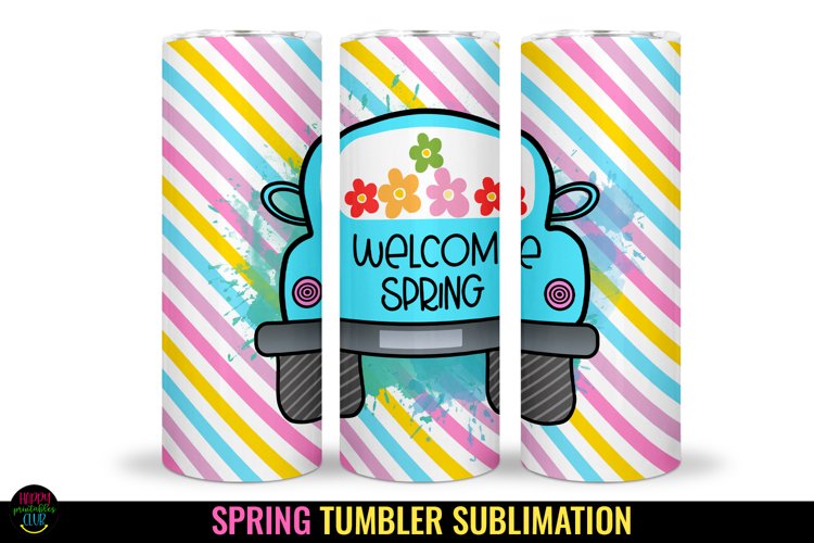 Spring Tumbler Sublimation I 20 Oz Spring Skinny Tumbler
