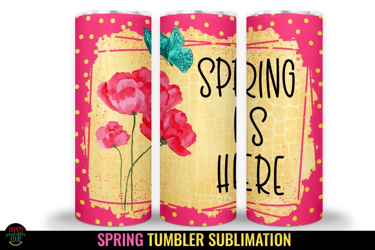 Spring Tumbler Sublimation I 20 Oz Spring Skinny Tumbler