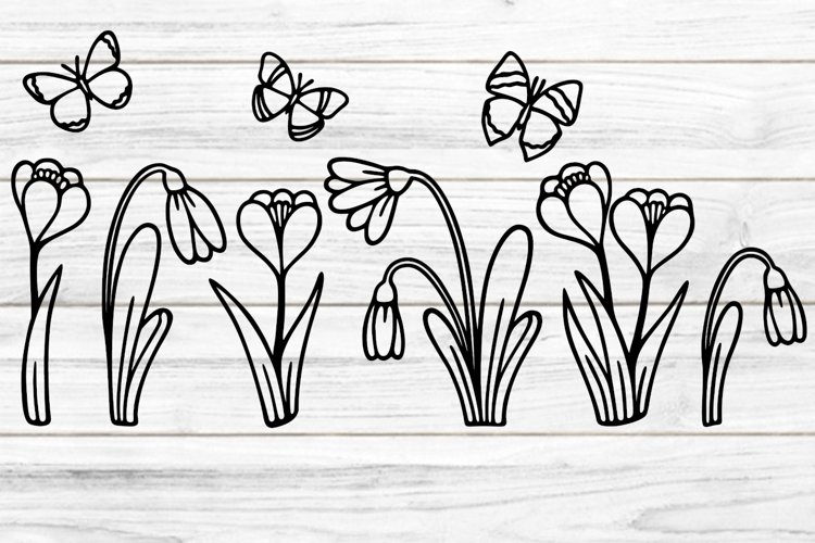 Spring Flowers Cutting file SVG DXF FCM