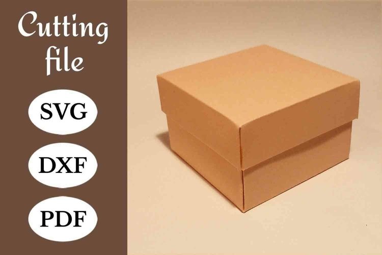 Box With Lid Template Square Box With Lid Cricut SVG PDF