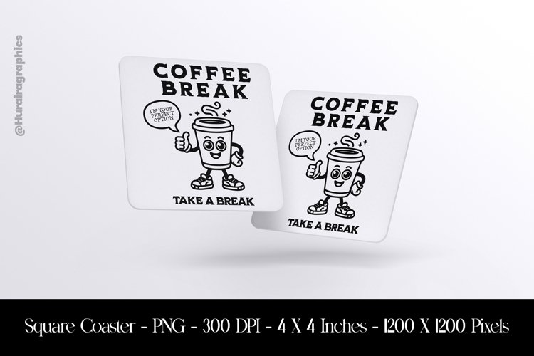 Coffee Break Take a Break Square Coaster (5863994)