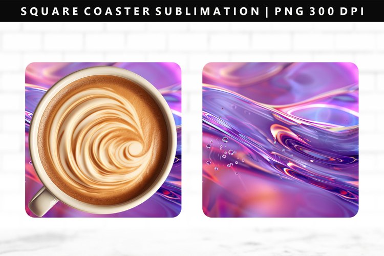 Iridescent Square Coaster Design | Square Coaster (5191963)