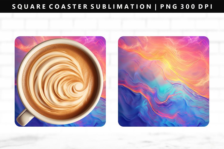 Iridescent Square Coaster Design | Square Coaster (5191970)
