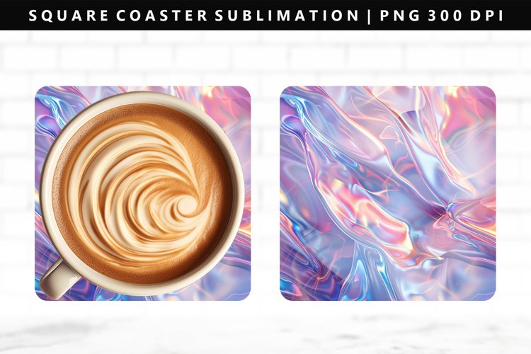 Iridescent Square Coaster Design | Square Coaster (5191972)