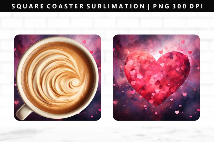 Valentine Square Coaster Design | Square Coaster (3102645)