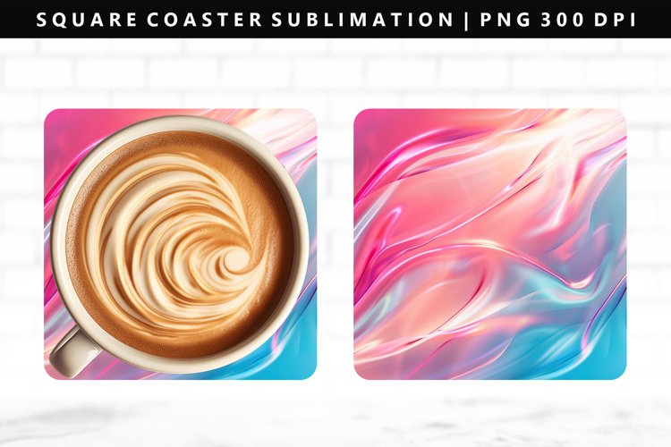 Iridescent Square Coaster Design | Square Coaster (5191973)