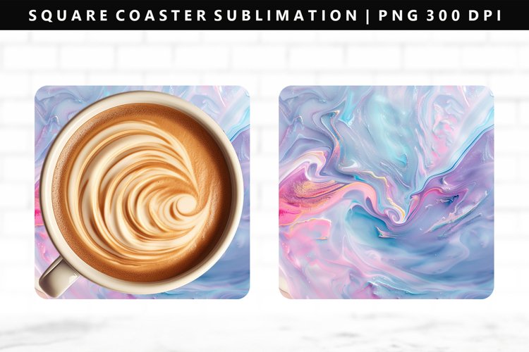 Iridescent Square Coaster Design | Square Coaster (5191983)