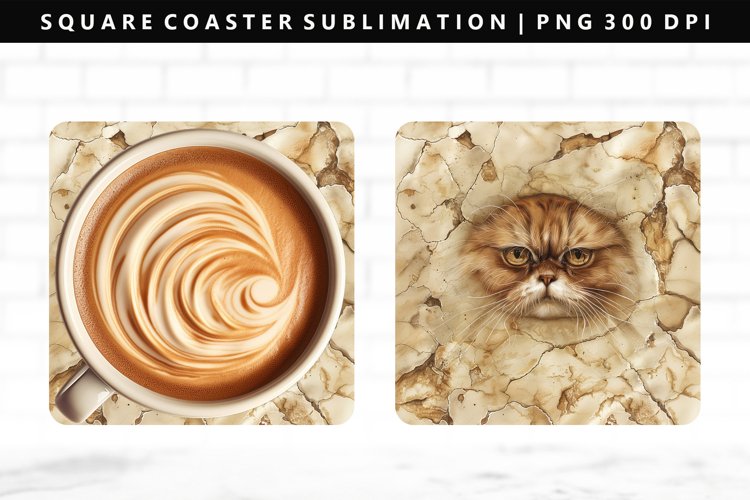 Colored Cats Square Coaster Design | Square (4601628)