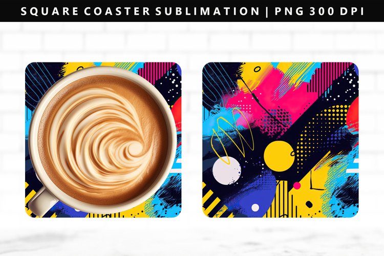 Retro Pop Art Square Coaster Design | Square (5217116)