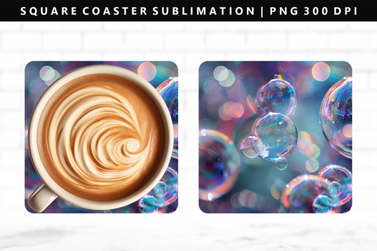 Iridescent Square Coaster Design | Square Coaster (5192000)