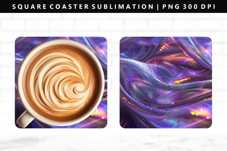 Iridescent Square Coaster Design | Square Coaster (5192013)