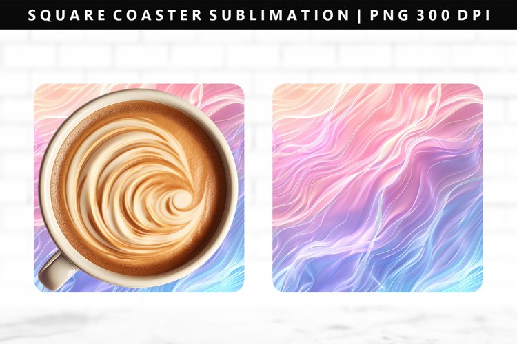 Iridescent Square Coaster Design | Square Coaster (5192041)