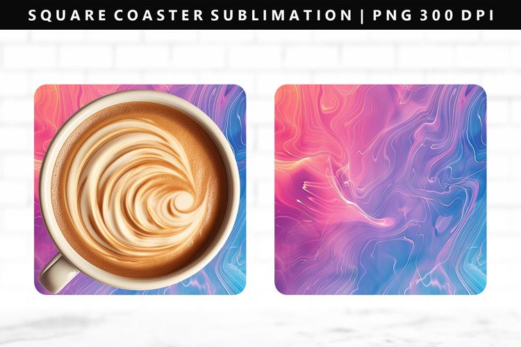 Iridescent Square Coaster Design | Square Coaster (5192042)