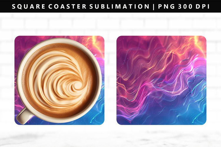 Iridescent Square Coaster Design | Square Coaster (5192048)