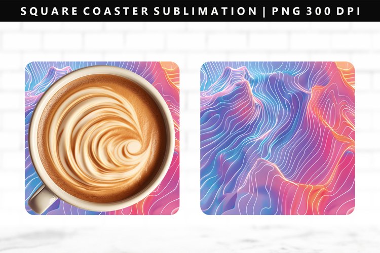 Iridescent Square Coaster Design | Square Coaster (5192050)