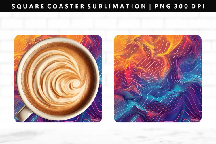Iridescent Square Coaster Design | Square Coaster (5192054)