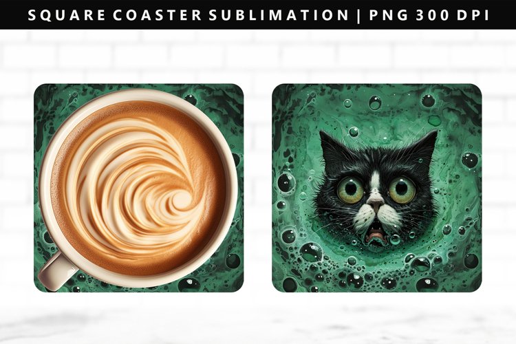 Colored Cats Square Coaster Design | Square (4601715)