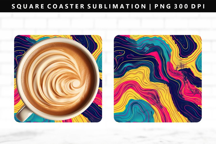 Retro Pop Art Square Coaster Design | Square (5217168)