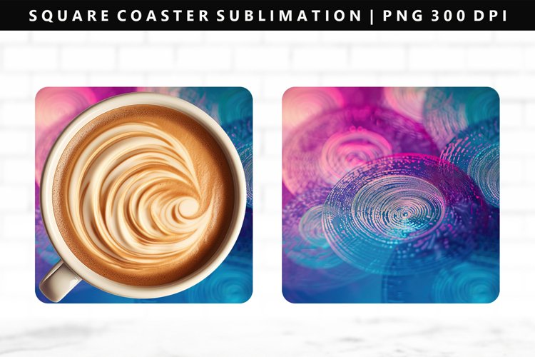 Iridescent Square Coaster Design | Square Coaster (5192084)