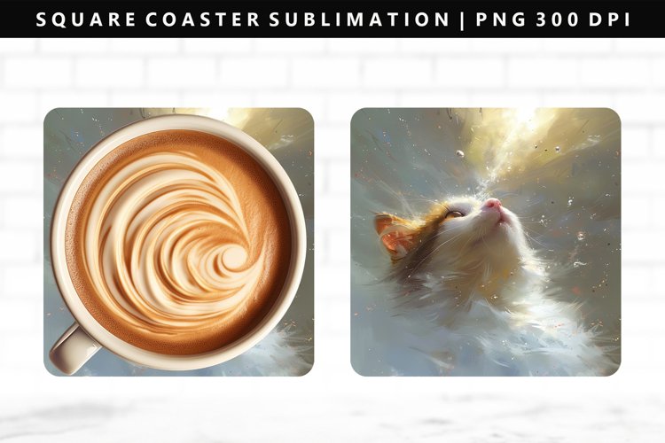 Colored Cats Square Coaster Design | Square (4901701)