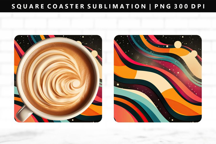 Retro Pop Art Square Coaster Design | Square (5217184)