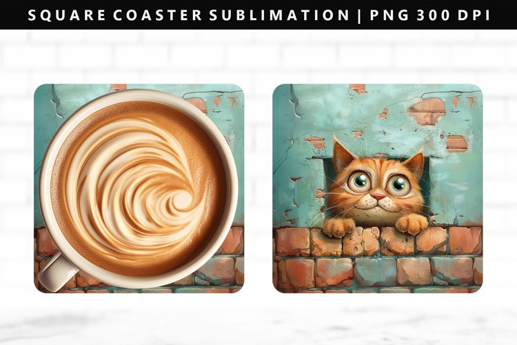 Colored Cats Square Coaster Design | Square (4901760)