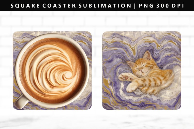 Colored Cats Square Coaster Design | Square (4901772)